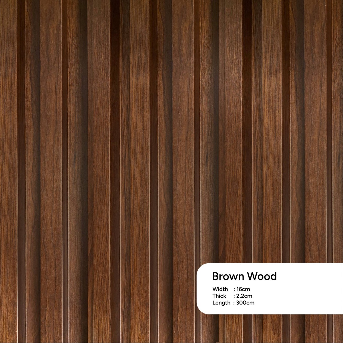 Brown Wood Fluted Panel Brown Wood Fluted Panel